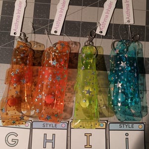 Asthma Inhaler Holder Case Sparkle PVC Vinyl Handmade /gift - Etsy