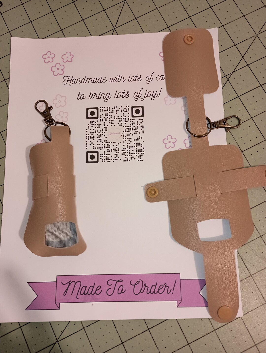 Asthma Inhaler Holder Case Tan Marine Vinyl Faux Handmade /gift - Etsy