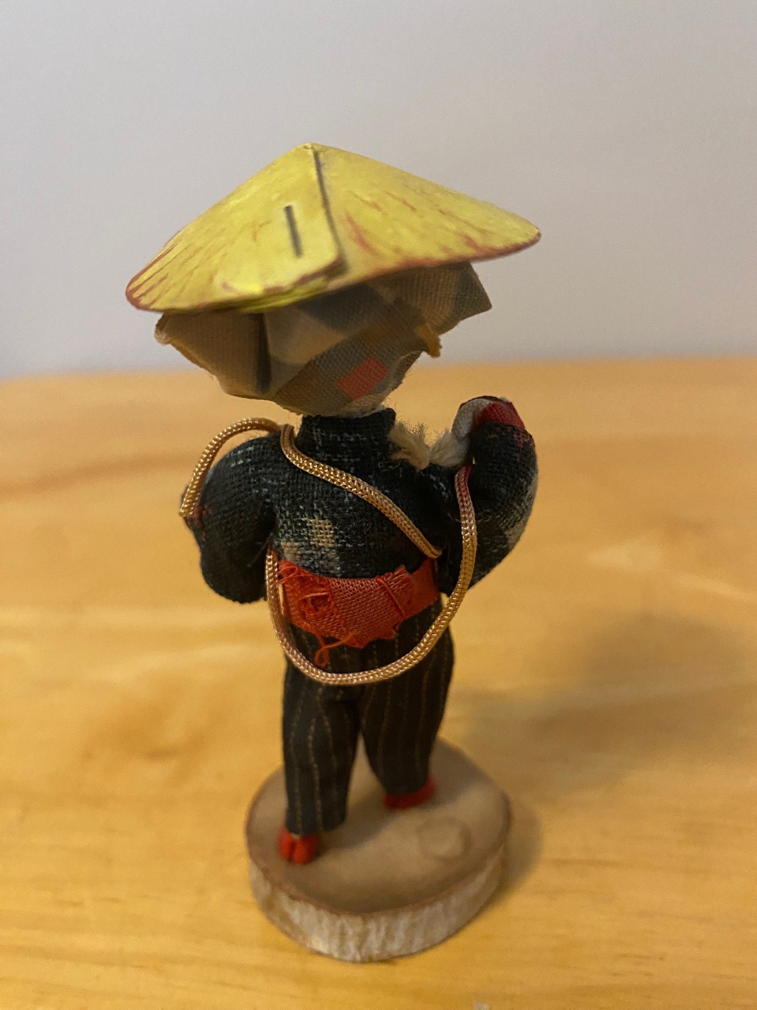 Vintage Pair of Japanese Cloth Dolls Mounted on Wood Base - Etsy