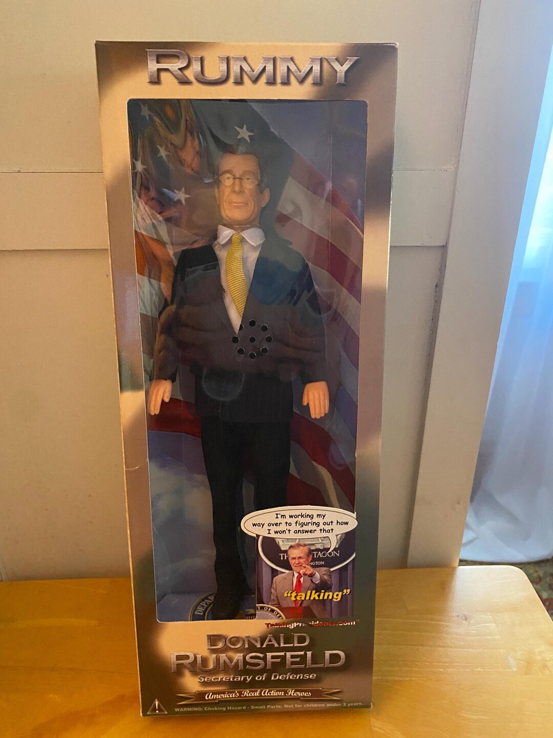 Vintage NIB Donald Rumsfeld, Secretary of Defense Talking Doll - Etsy