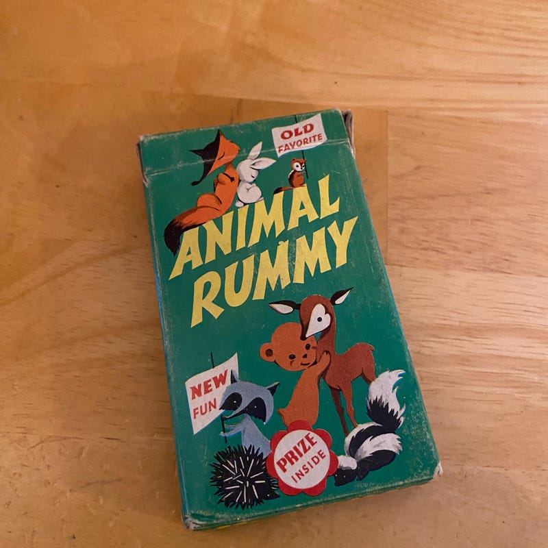 Vintage Animal Rummy - Etsy