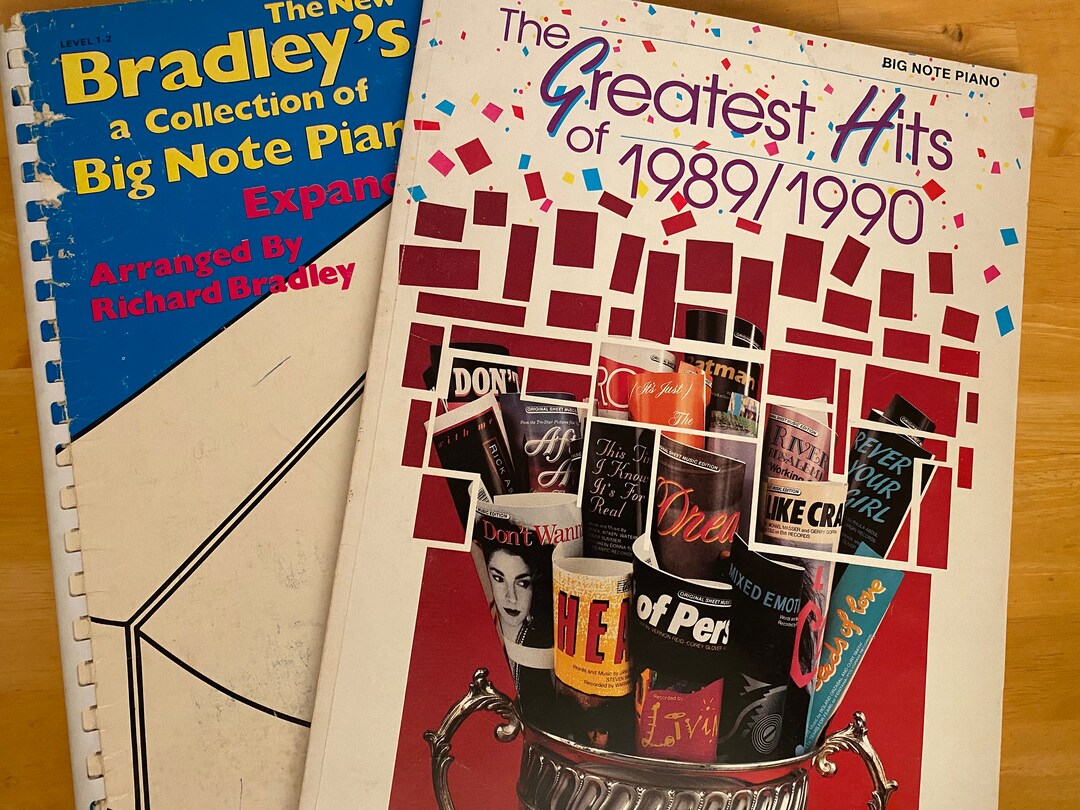 Piano Music Books, Big Note Piano - Etsy