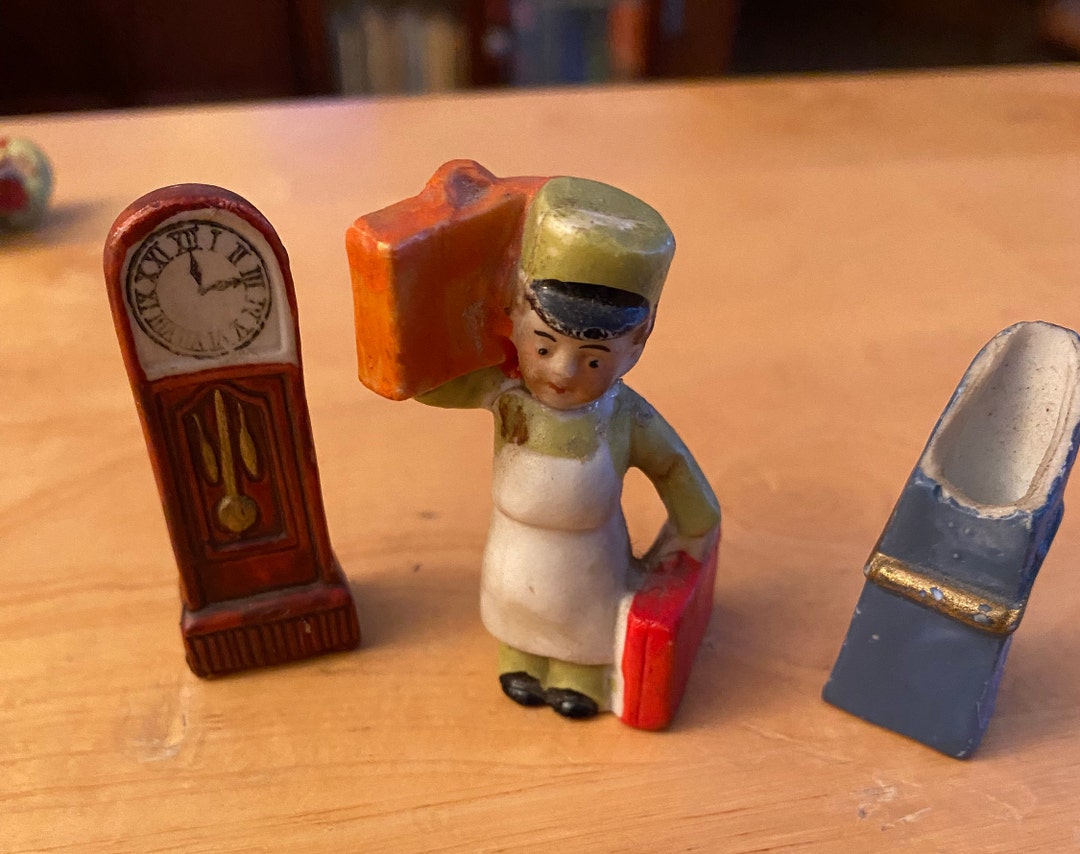 Chalk Figures - Miniature Bell Boy Set of 3 Pieces - Etsy