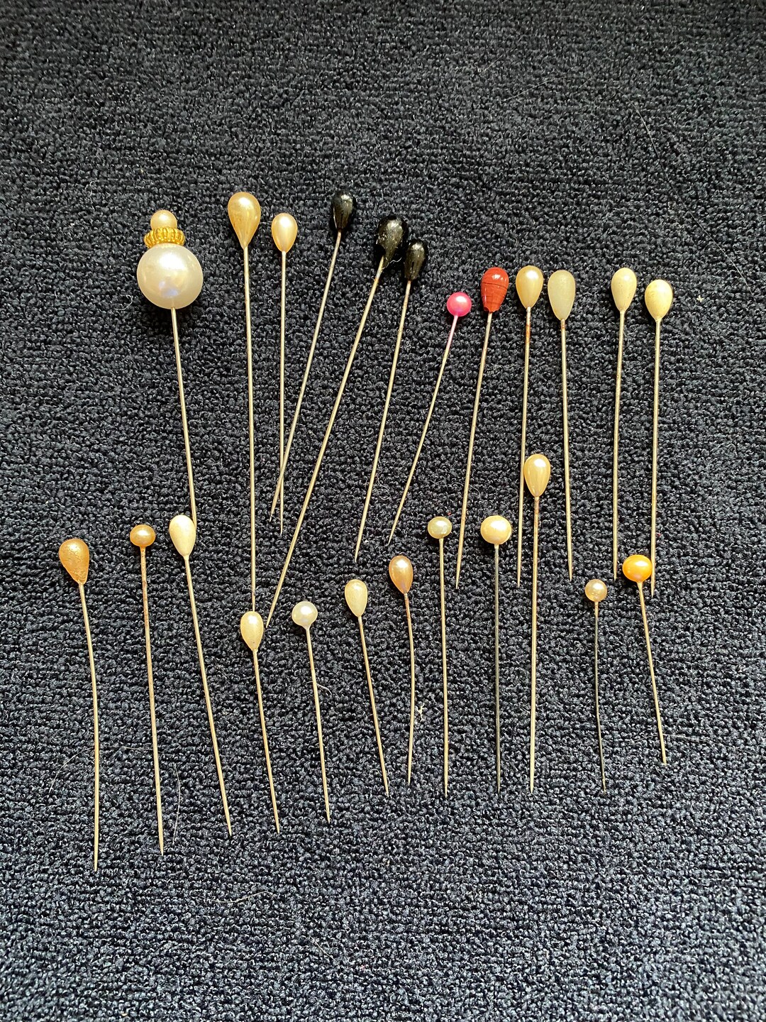 Vintage Hat Pin Assortment Lot of 24, Assorted Sizes - Etsy
