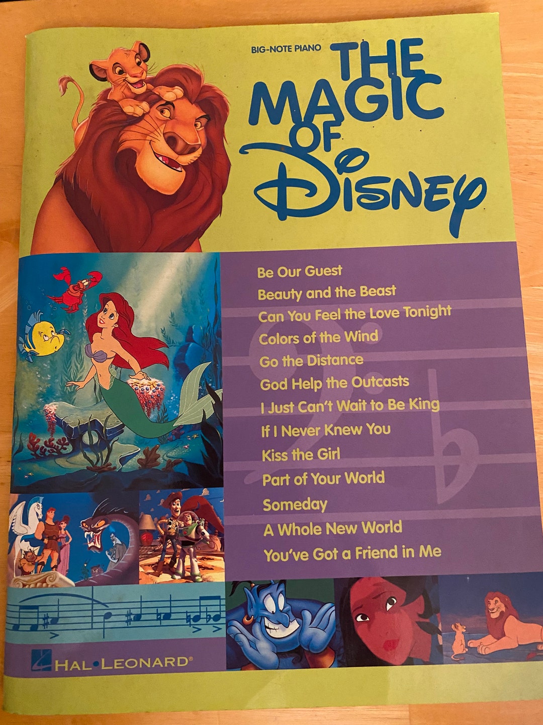 The Magic of Disney, Big-note Piano Sheet Music Book - Etsy