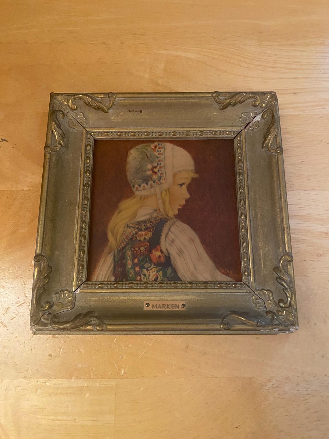 Vintage Framed Print of Young Dutch Girl - Etsy
