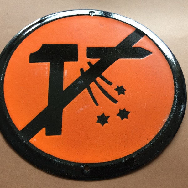 Vintage Warning Sign - Etsy