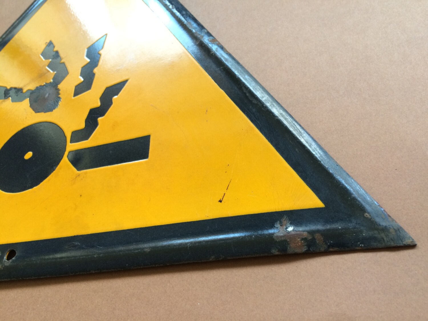 Vintage Tin Enamel Sign Porcelain Safety Warning Danger Lathe - Etsy