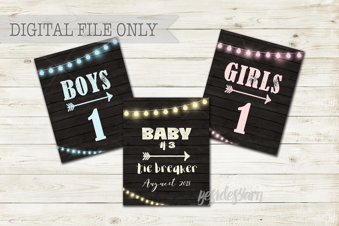 Rustic Baby Number 3 Pregnancy Announcement Photo Prop Sign With ...