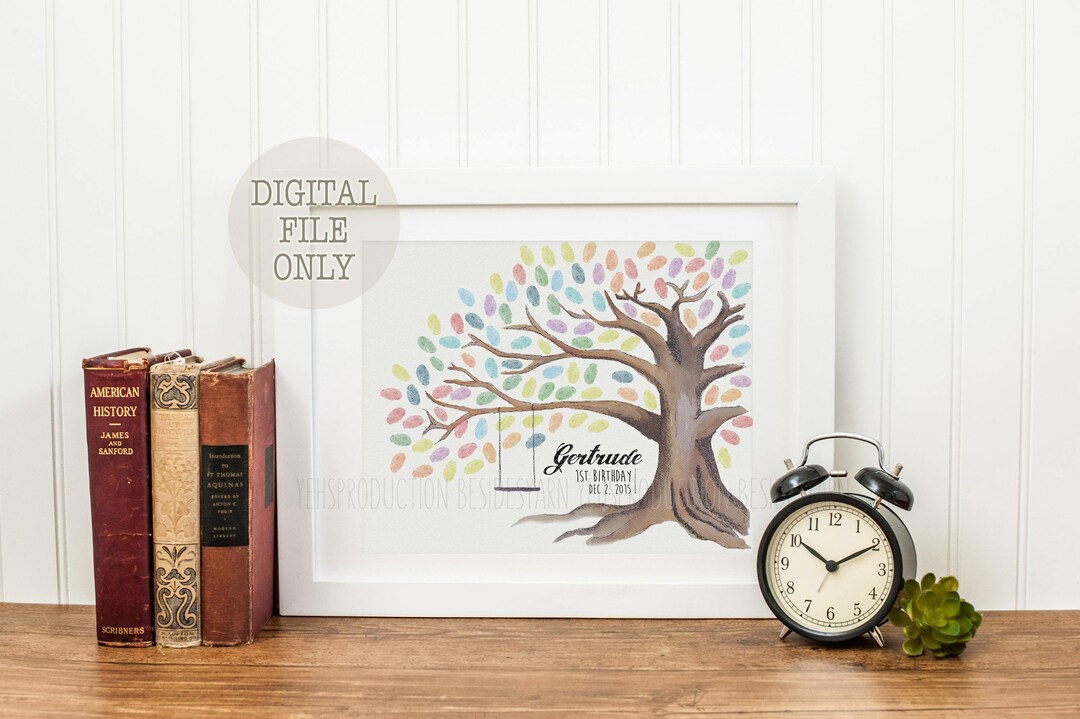 Personalized Tree Fingerprint Guestbook PRINTABLE, Alternative Event ...