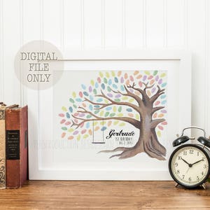 Personalized Tree Fingerprint Guestbook PRINTABLE, Alternative Event ...