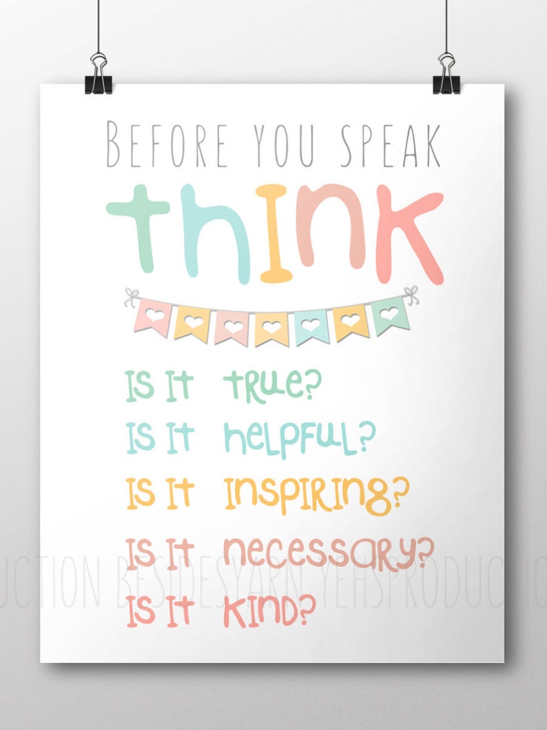 Teacher Gift, Classroom Rules Poster, Homeschool Rules Decor, Think ...