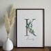Personalized Family Name Printable With Green Gray Watercolor Cactus ...