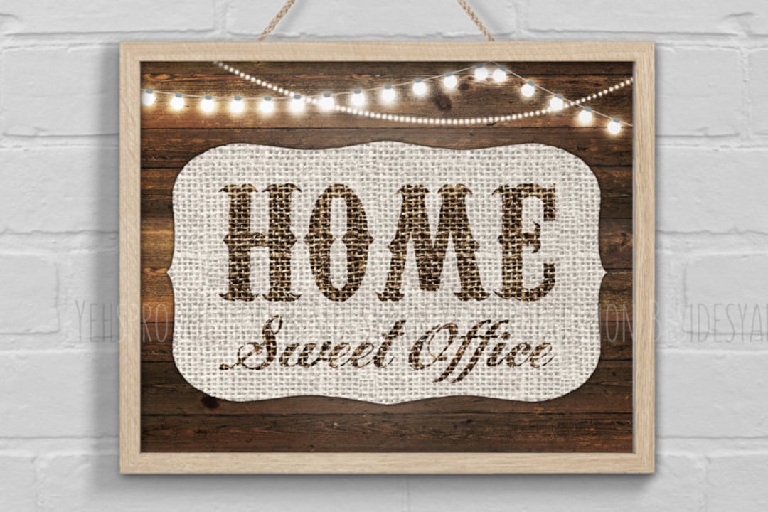 Farmhouse Home Office Decoration, Modern Rustic Cubicle Wall Art ...