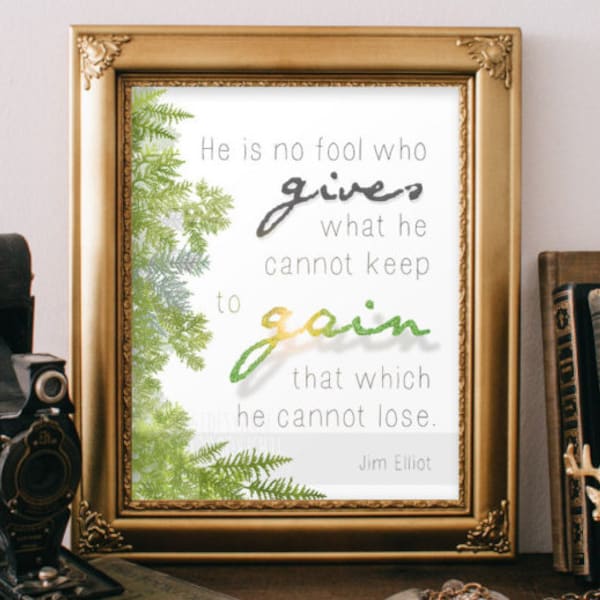 Jim Elliot Quote - Etsy