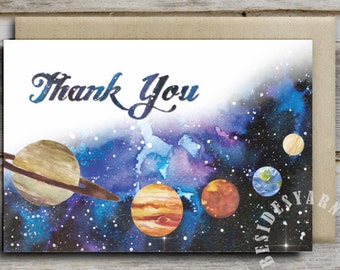 Solar System Birthday Card - Etsy