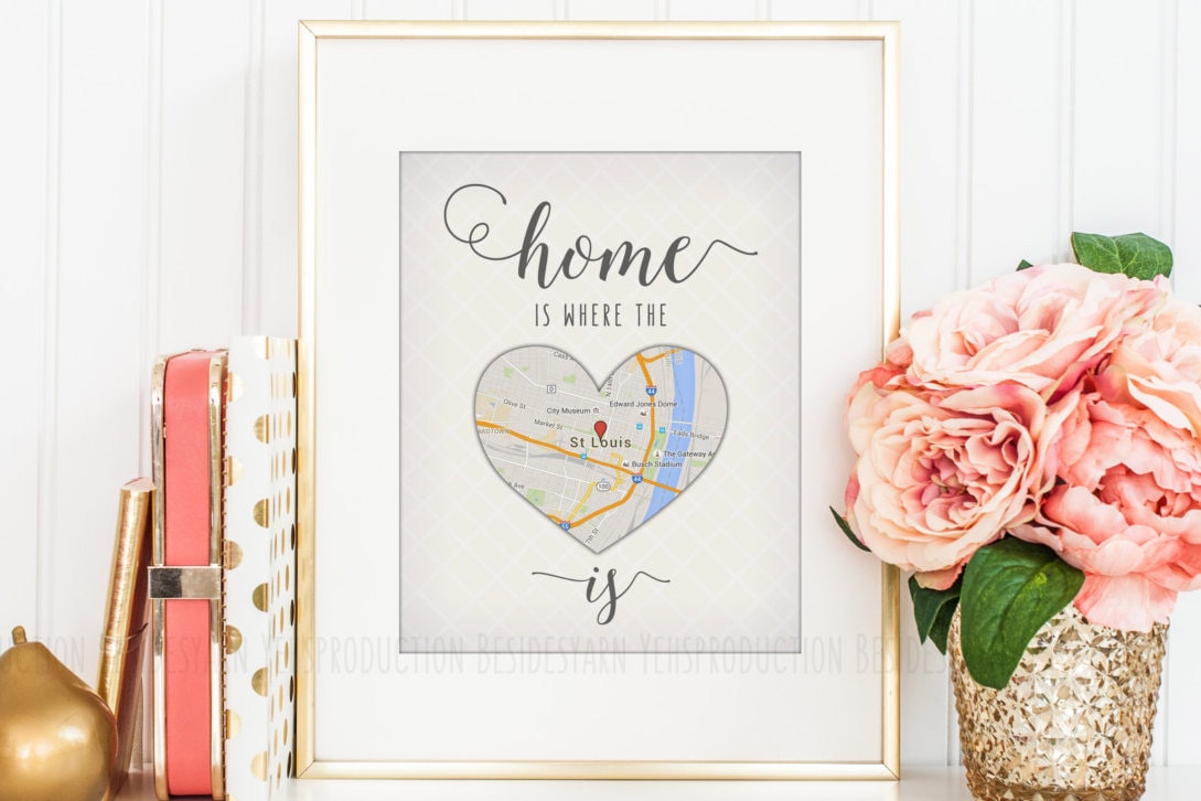 Home is Where the Heart is Printable, Personalized Home Decor ...