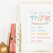 Teacher Gift, Classroom Rules Poster, Homeschool Rules Decor, Think ...