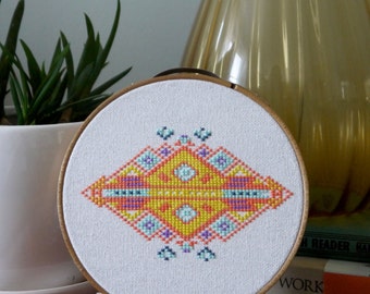 X Marks the Spot Geometric Cross Stitch Pattern Digital | Etsy
