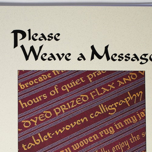Book: Please Weave a Message Tablet Weaving Book by Linda - Etsy
