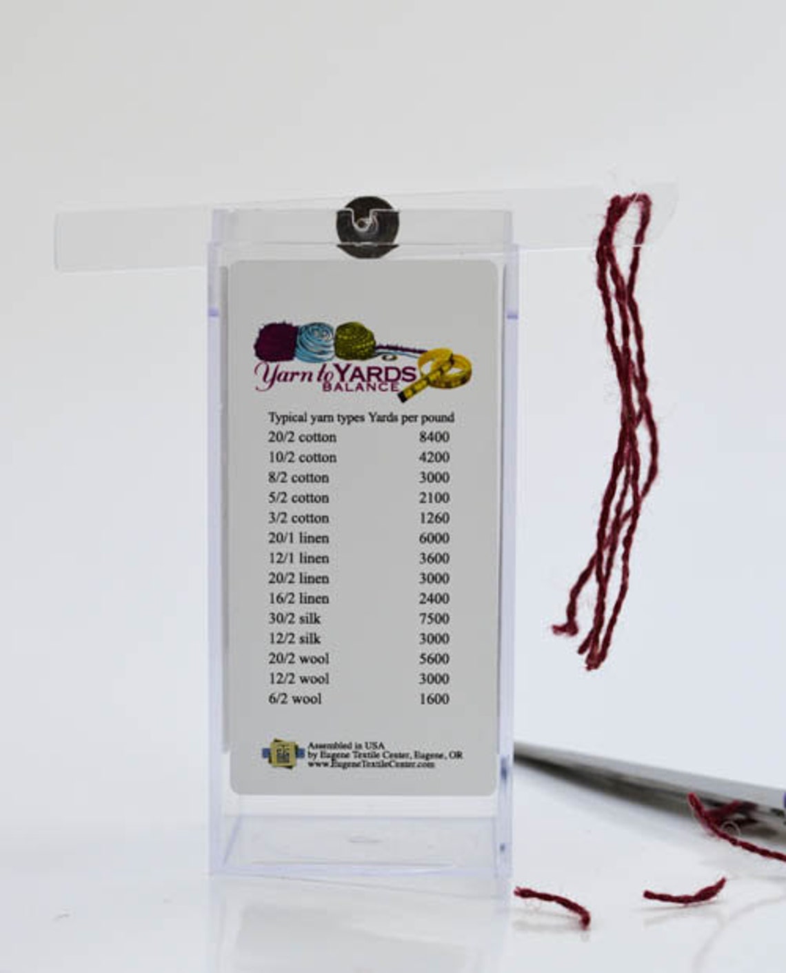 Yarn to Yard Balance, Use to Figure Out Your Yards per Pound, Yardage ...