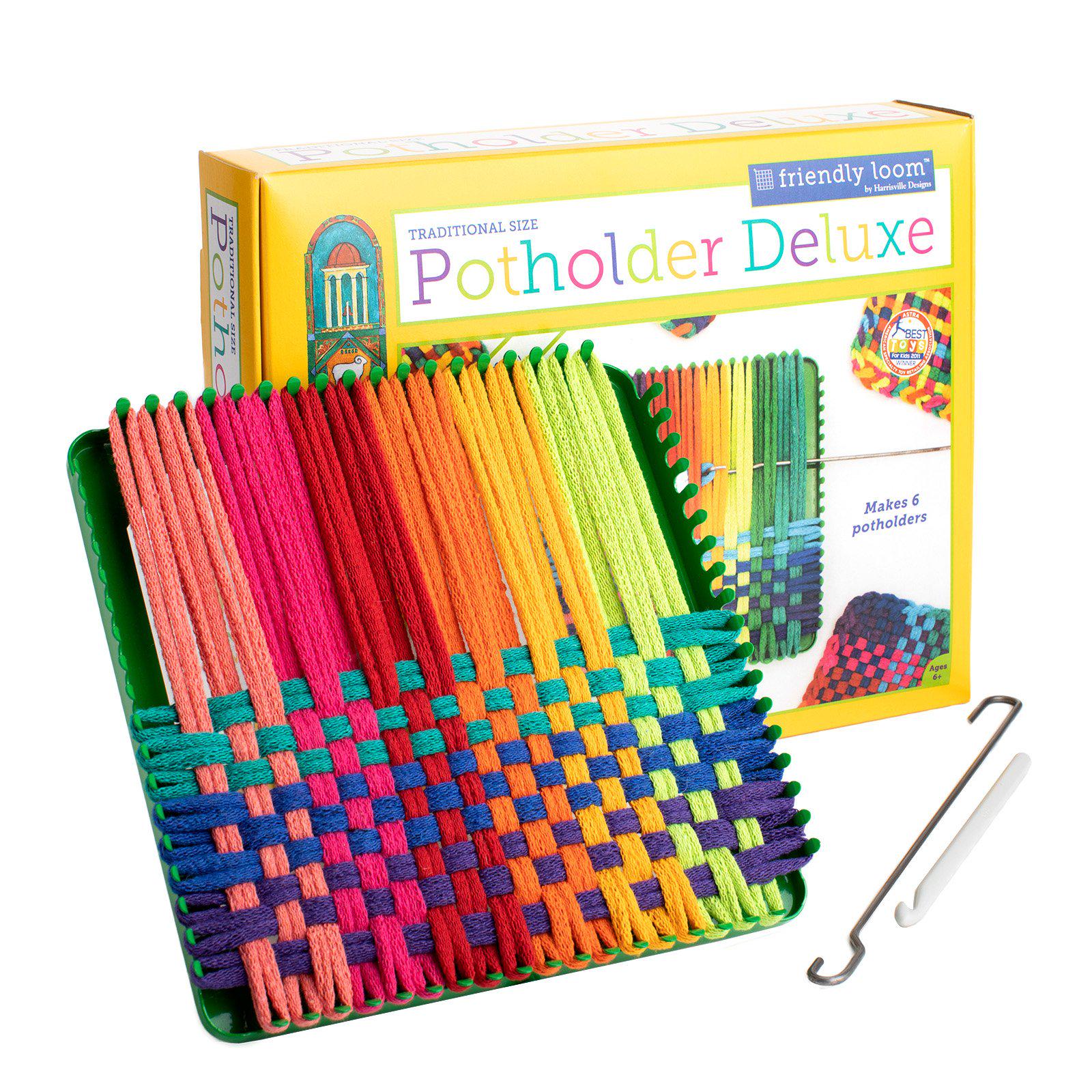 Pot Holder Weaving Loom With 18 Pegs per Side, Friendly Loom Green ...