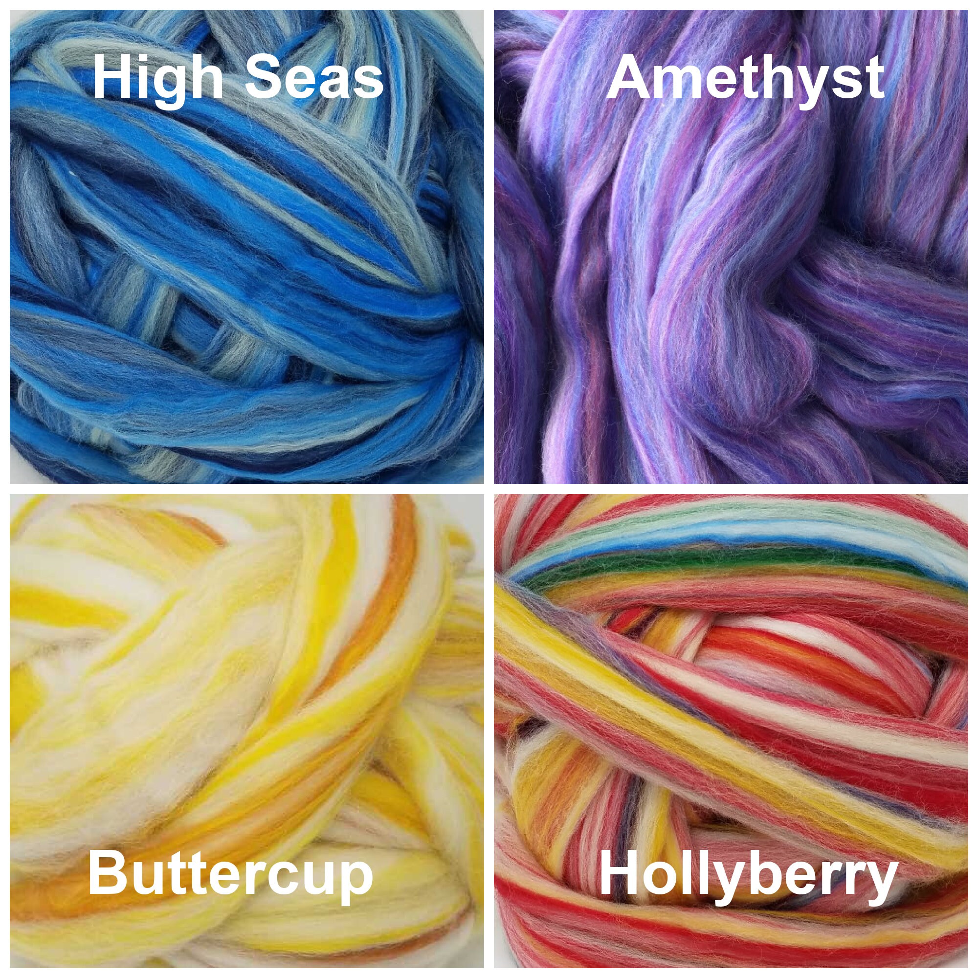 4 Oz of Multi Colored Merino Wool Top Dyed Heather 21.5 Micron | Etsy