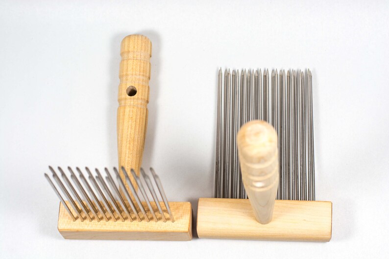 Acorn Wool Combs Fine Double Row - Etsy