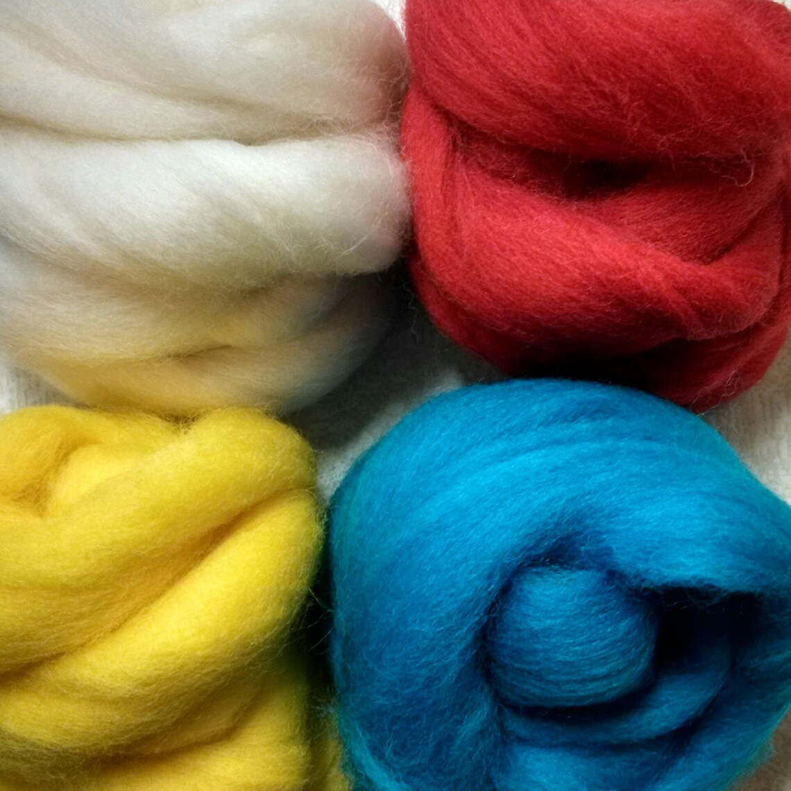 4 Pack of Colors Corriedale Wool - Etsy