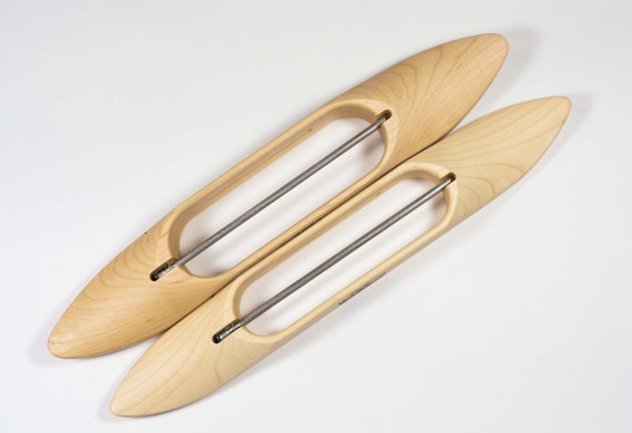 Weaving Stick Shuttles 2 Pack 16 Inch With Free Needle - Natural Wood ...