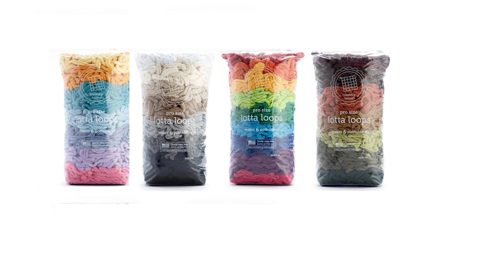 10" Pro Size Potholder Lotta Loops by Friendly Loom™, Makes 6 Potholder ...