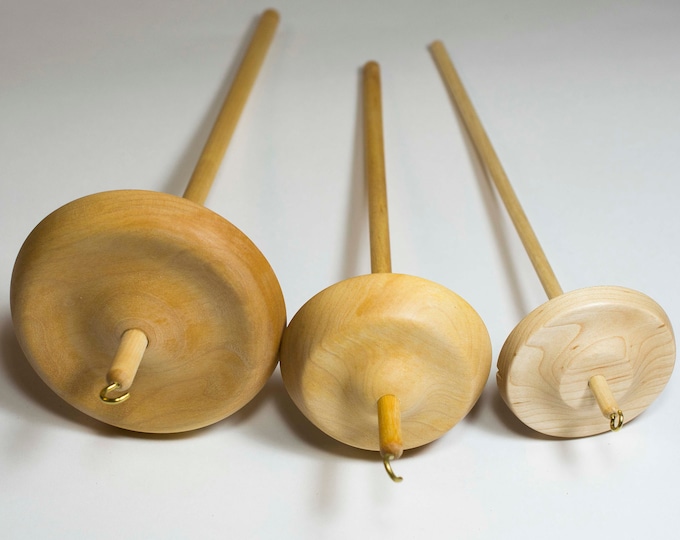 Drop Spindle Maple Wood Large Size for Spinning Yarn Available in Top ...
