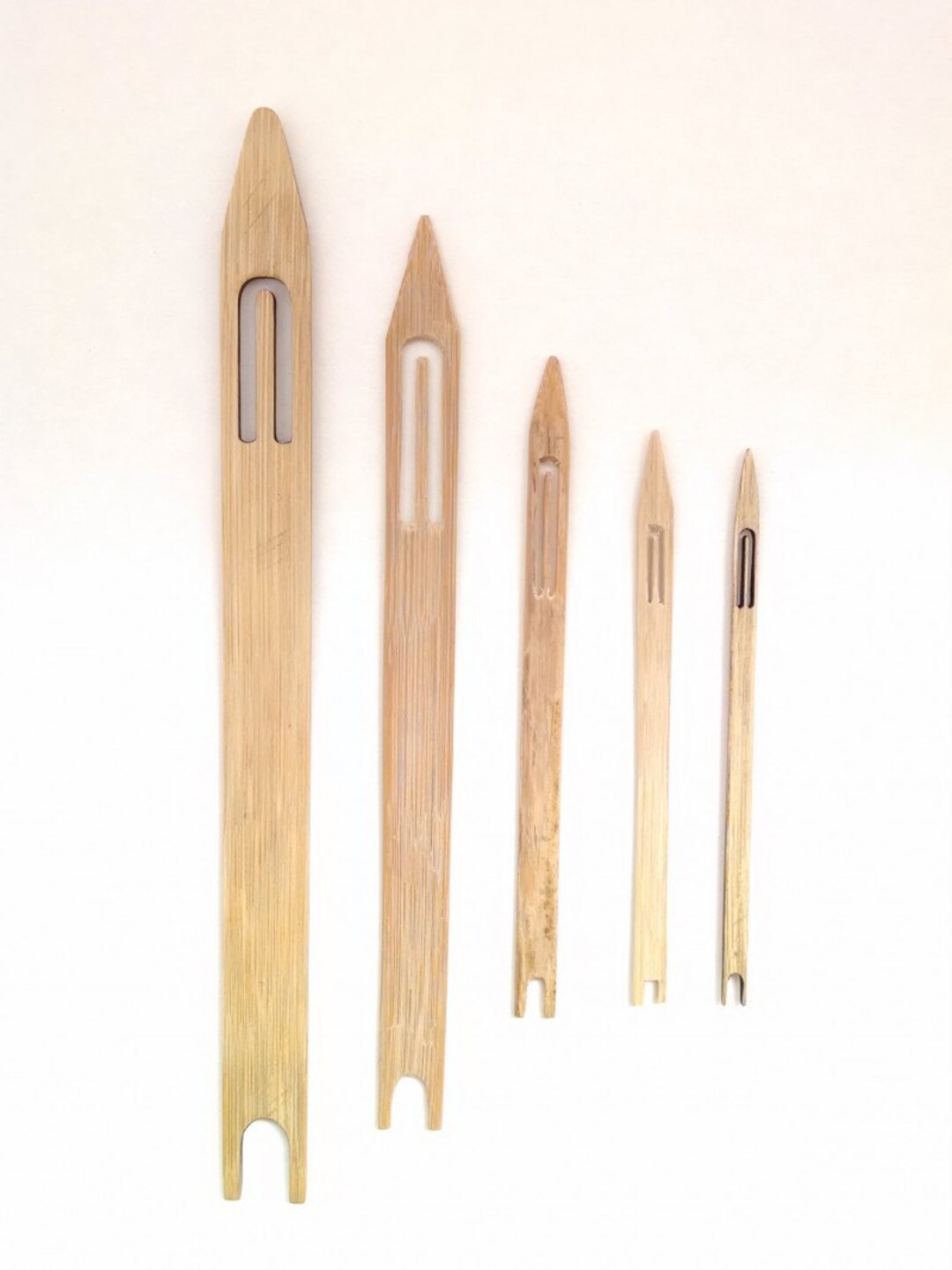 Bamboo Netting Shuttles for Making Netted Lace, Nets or Fish Nets. Also ...