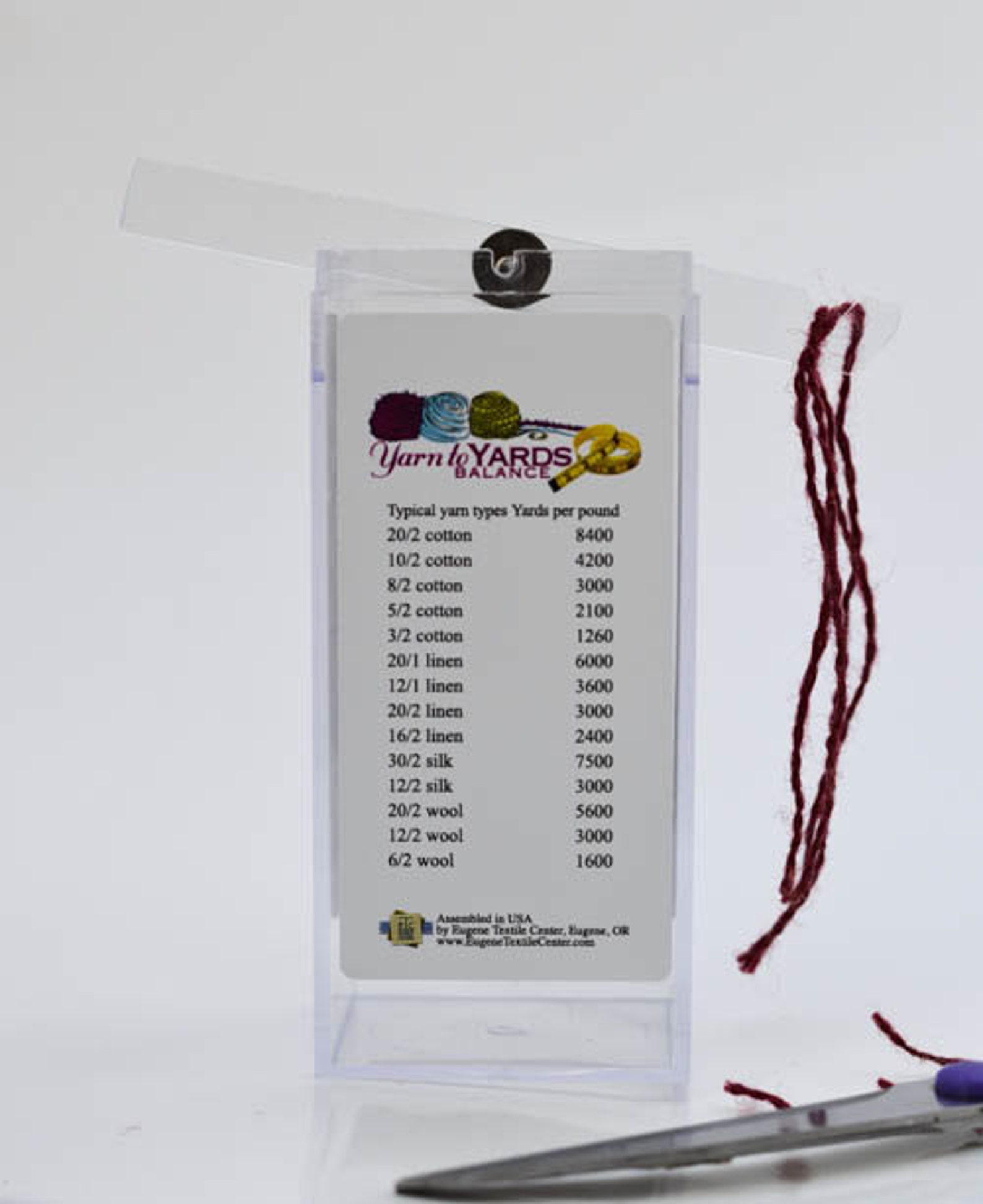 Yarn to Yard Balance, Use to Figure Out Your Yards per Pound, Yardage ...