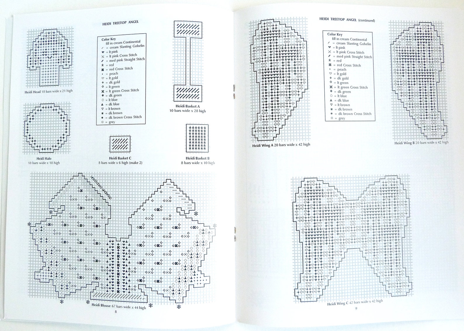 Plastic Canvas Angel Patterns - Plastic Canvas Treetop Angel & Ornaments - Plastic Canvas ...