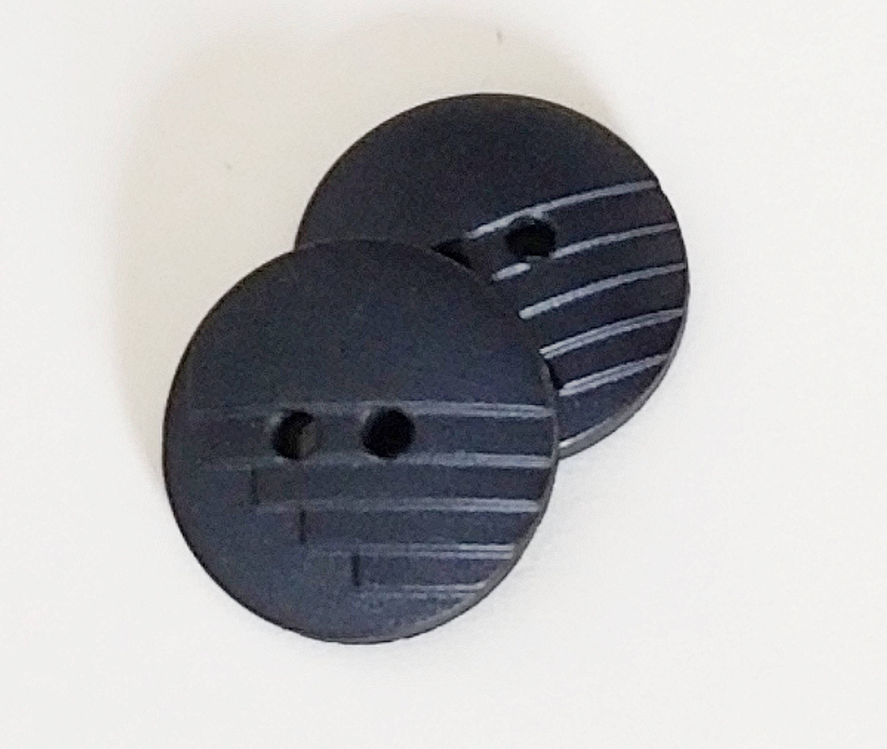 Dark Blue Buttons With Raised Line Pattern - 18 Mm or 11/16 Inch - Lot ...