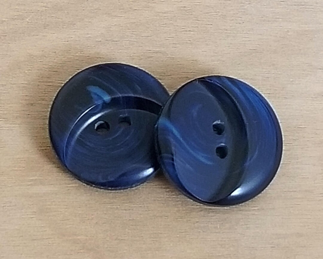 Dark Blue Buttons With Raised Crescent Design - 28 Mm or 1 1/8 Inch ...