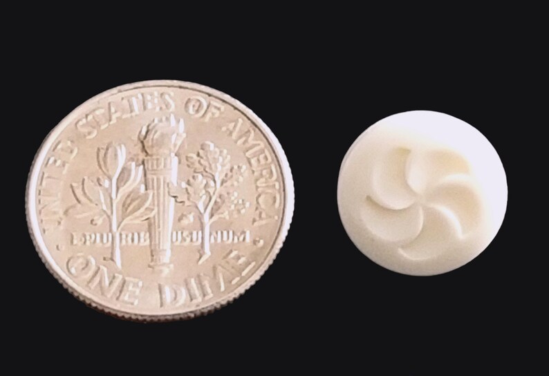 White Shank Buttons With Pinwheel Design 11 Mm or 7/16 Inch - Etsy