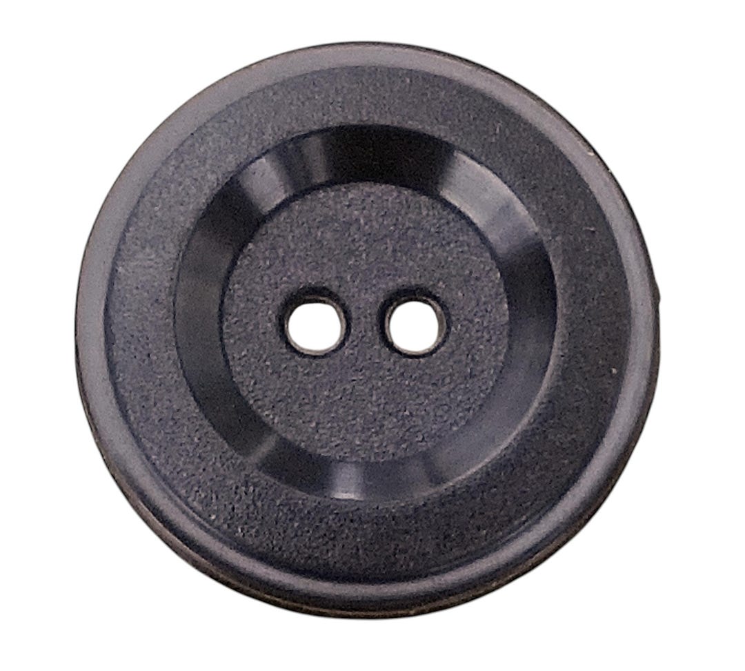 Black Plastic Buttons - 23 Mm or 7/8 Inch - Lot of 10 Round 2-hole ...
