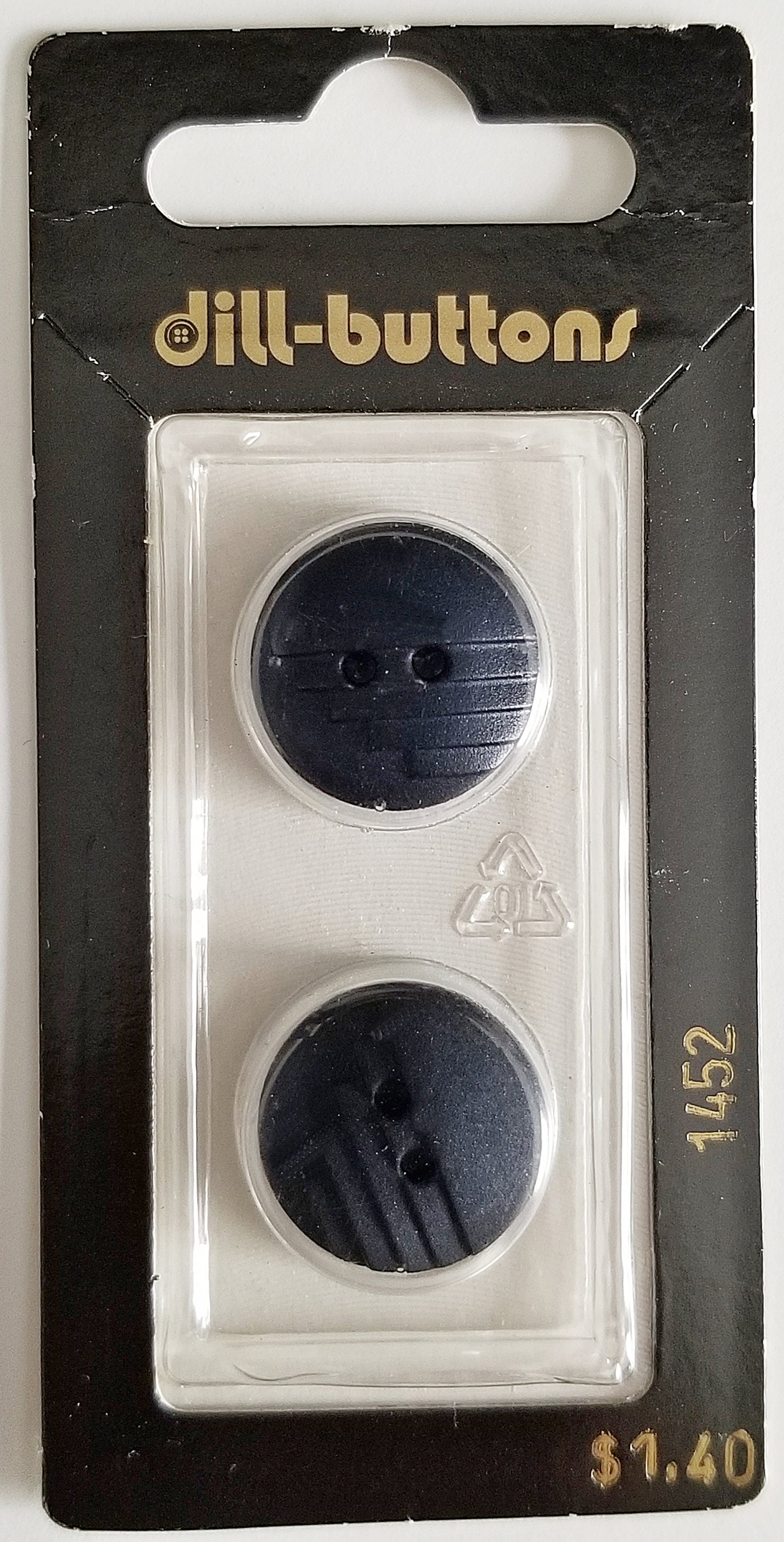 Dark Blue Buttons With Raised Line Pattern - 18 Mm or 11/16 Inch - Lot ...