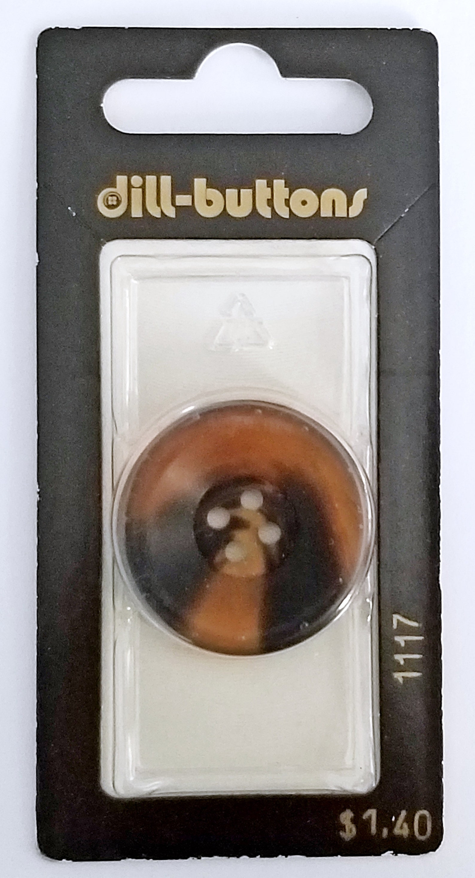 Faux Tortoise Shell Buttons - 28 Mm or 1 1/8 Inch - Lot of 6 - Matte ...