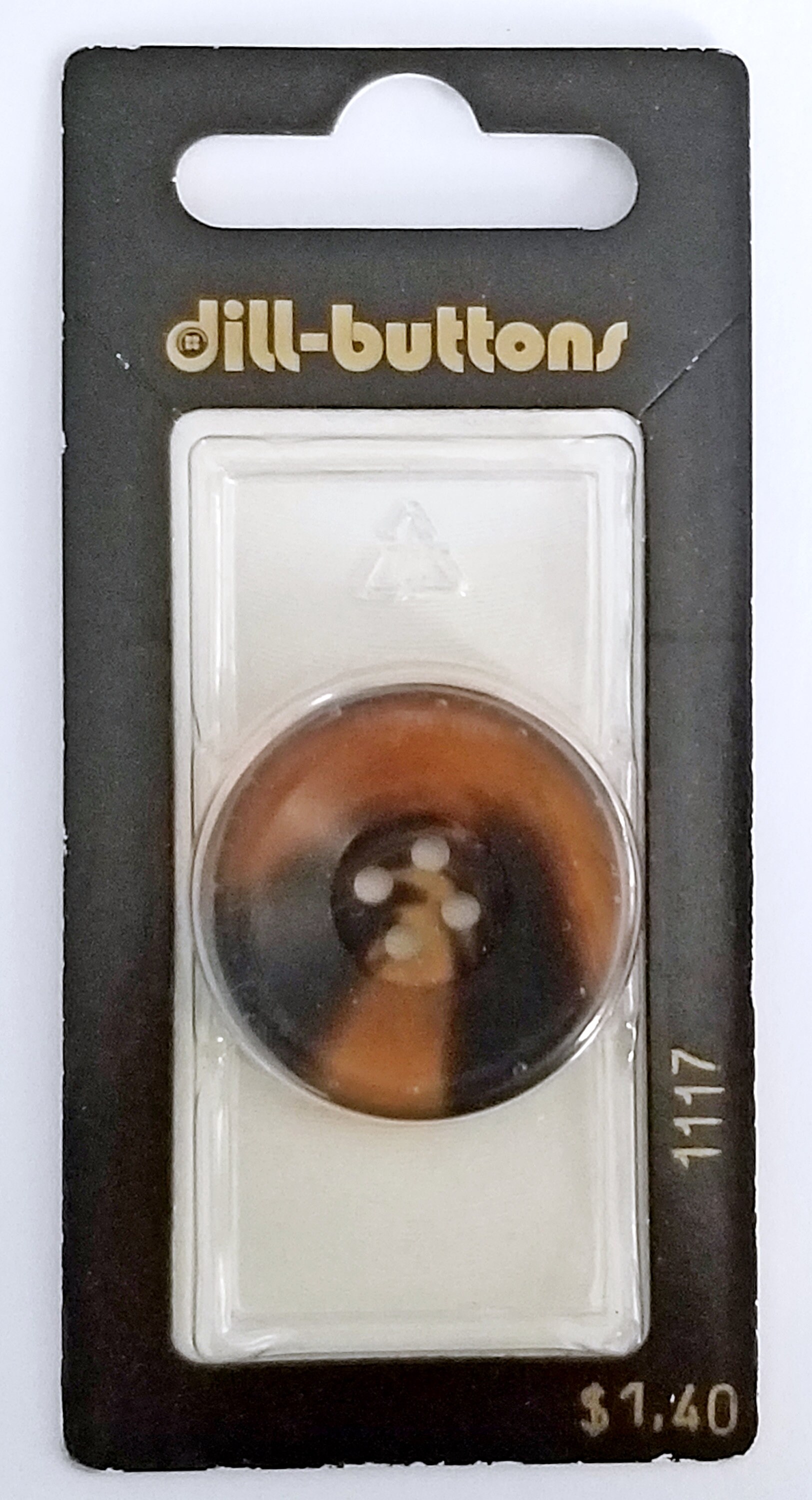 Faux Tortoise Shell Buttons - 28 Mm or 1 1/8 Inch - Lot of 6 - Matte ...