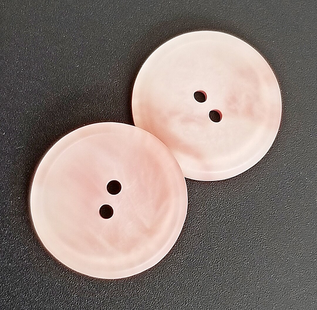 Light Pink Buttons Marbled Tone-on-tone 25 Mm or 1 Inch Lot of 10 Round ...
