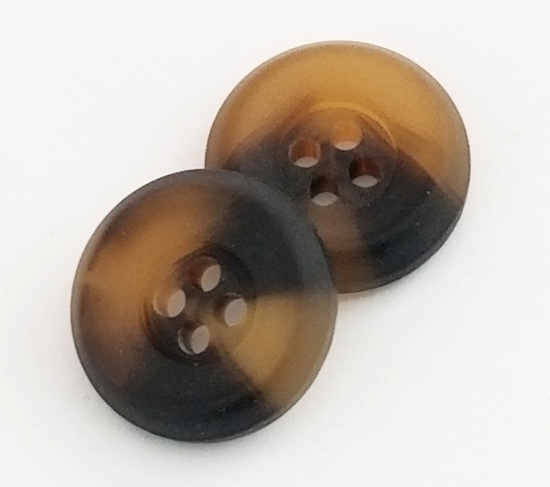 Faux Tortoise Shell Buttons - 18 Mm or 11/16 Inch - Lot of 8 Round ...