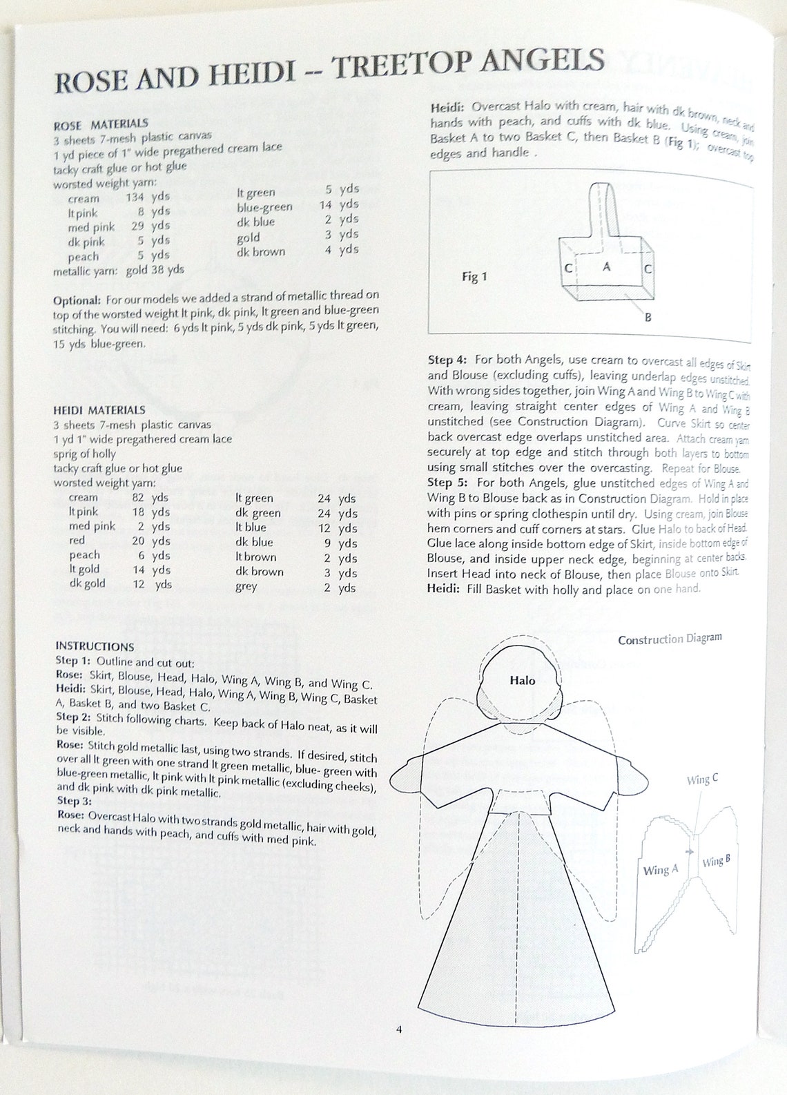 Plastic Canvas Angel Patterns - Plastic Canvas Treetop Angel ...