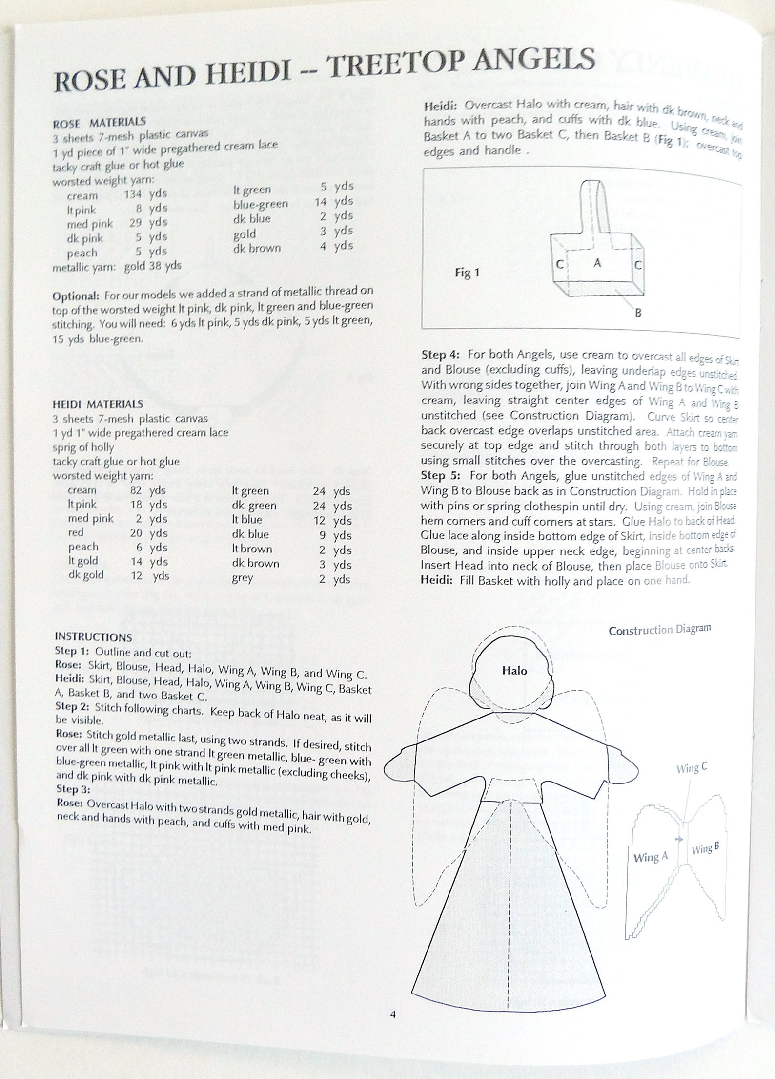 Plastic Canvas Angel Patterns - Plastic Canvas Treetop Angel ...