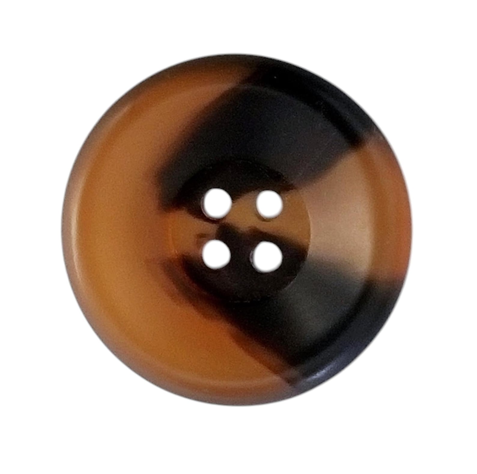 Faux Tortoise Shell Buttons - 28 Mm or 1 1/8 Inch - Lot of 6 - Matte ...