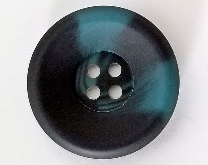 Large Dark Blue & Green Buttons - 28 Mm or 1 1/8 Inch - Lot of 6 Round ...