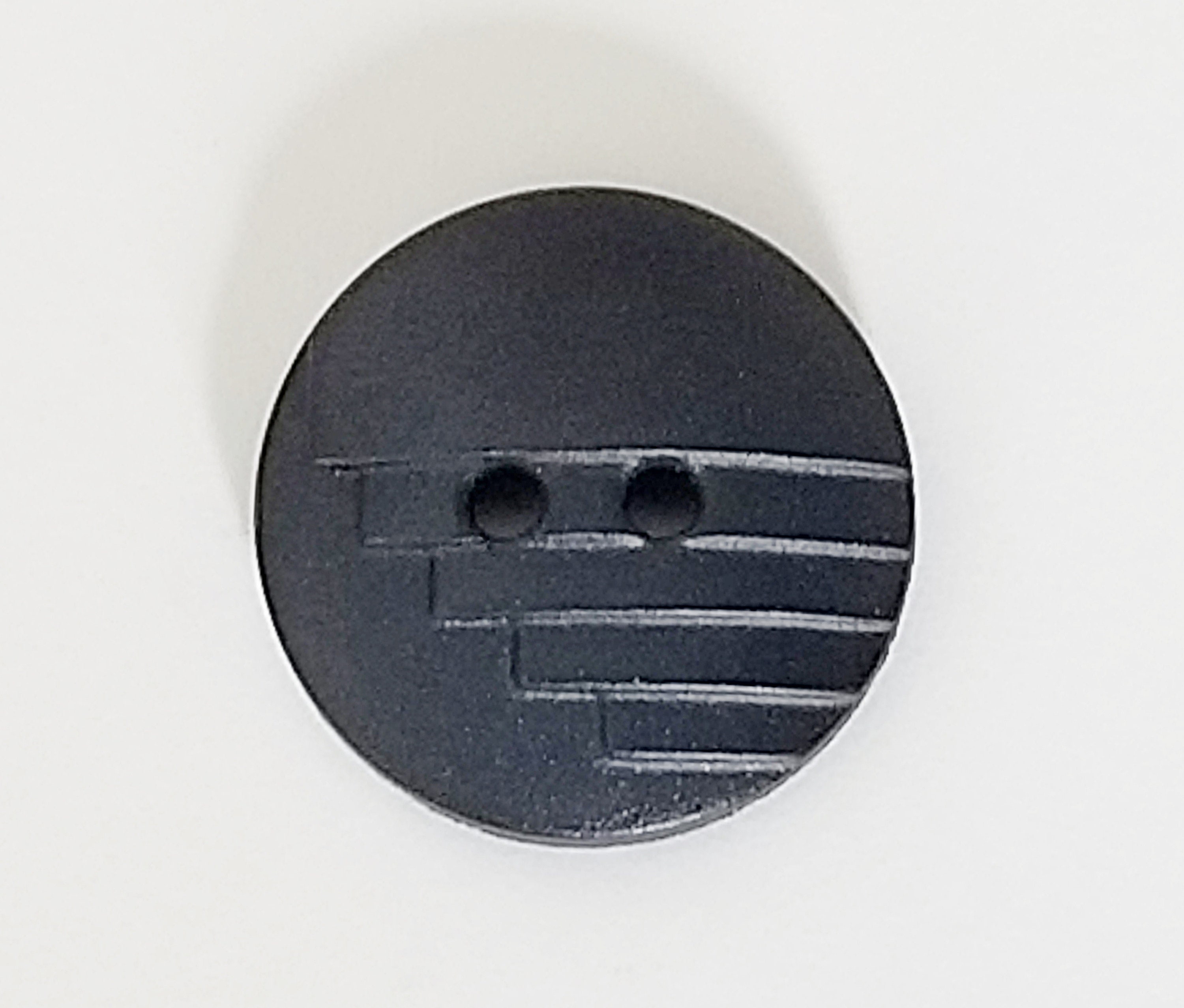 Dark Blue Buttons With Raised Line Pattern - 18 Mm or 11/16 Inch - Lot ...