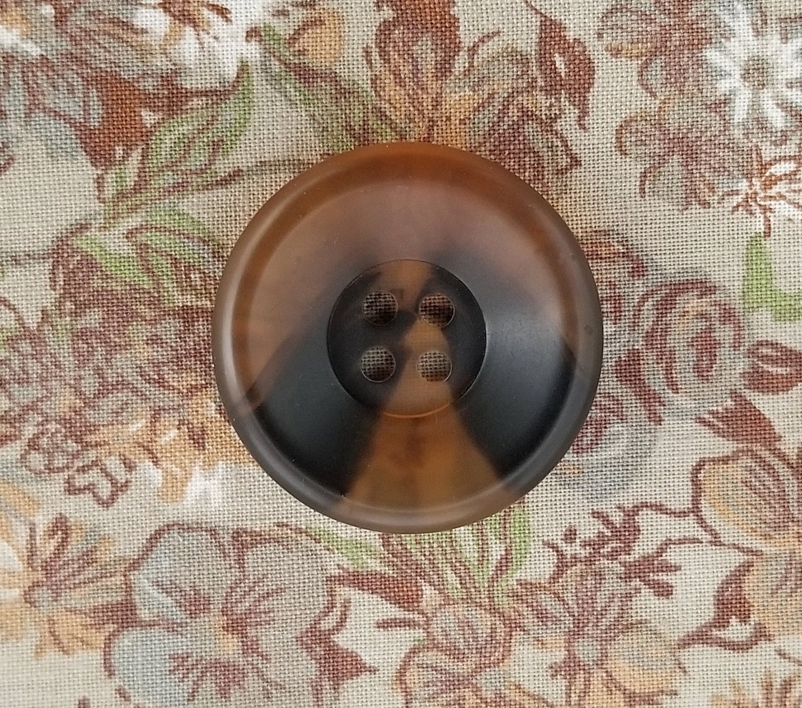 Faux Tortoise Shell Buttons - 28 Mm or 1 1/8 Inch - Lot of 6 - Matte ...